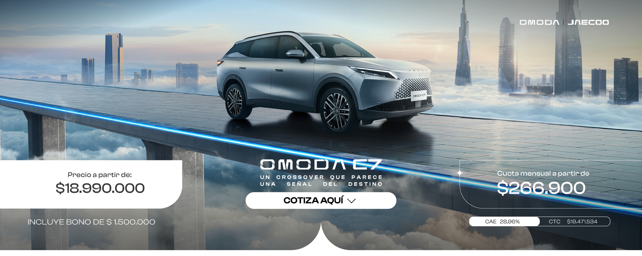 OMODA C7 en Chile: Precio, Versiones y Tecnología SUV
